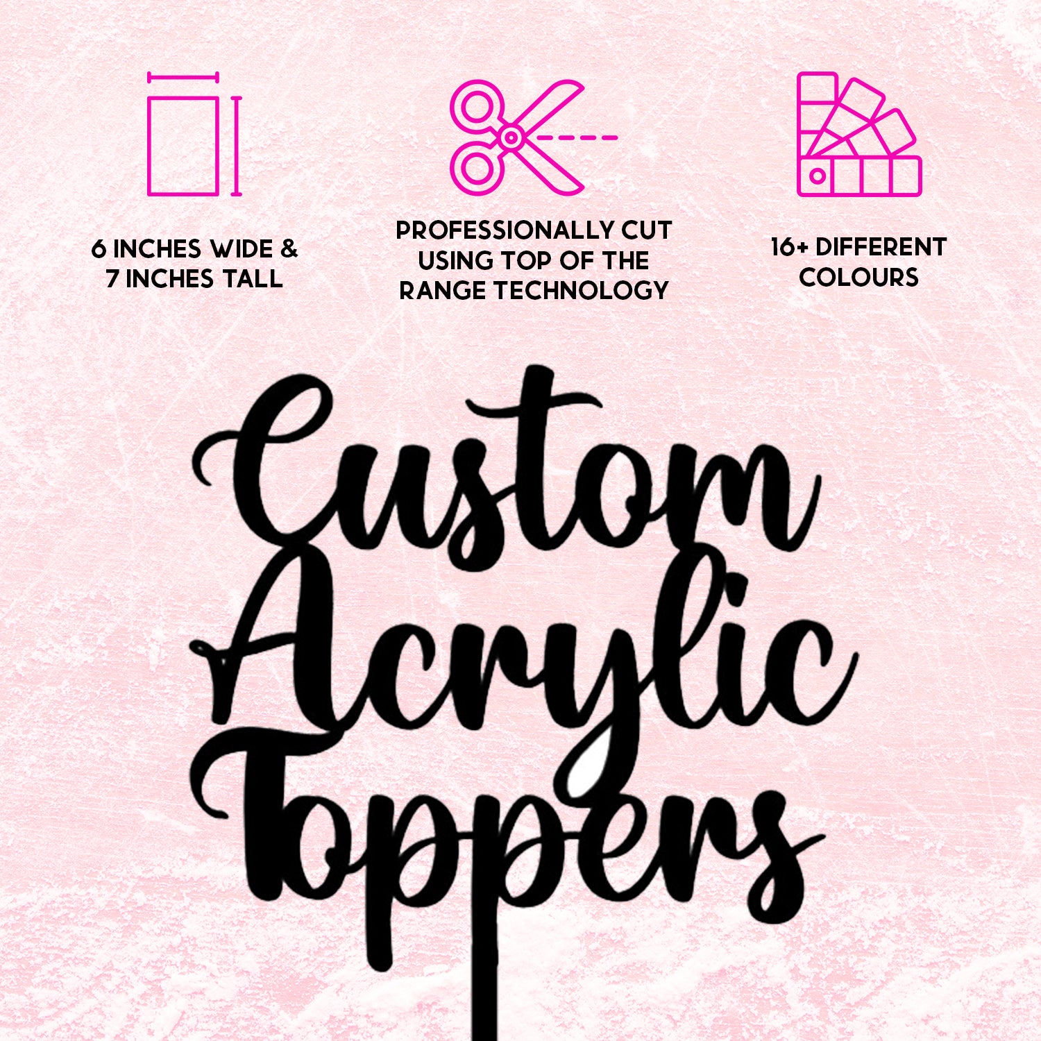 Acrylic or Glitter Card Cake Topper?